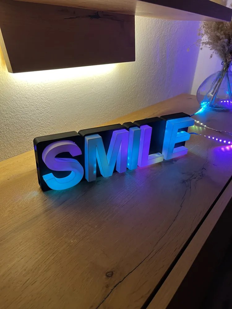 Modular 3D SMILE Letters - LED-ready by LetHimPrint MakerWorld ...