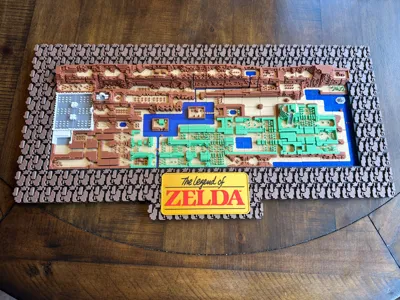 Legend of Zelda Overworld Map for 4-Color AMS by AeonJoey - MakerWorld