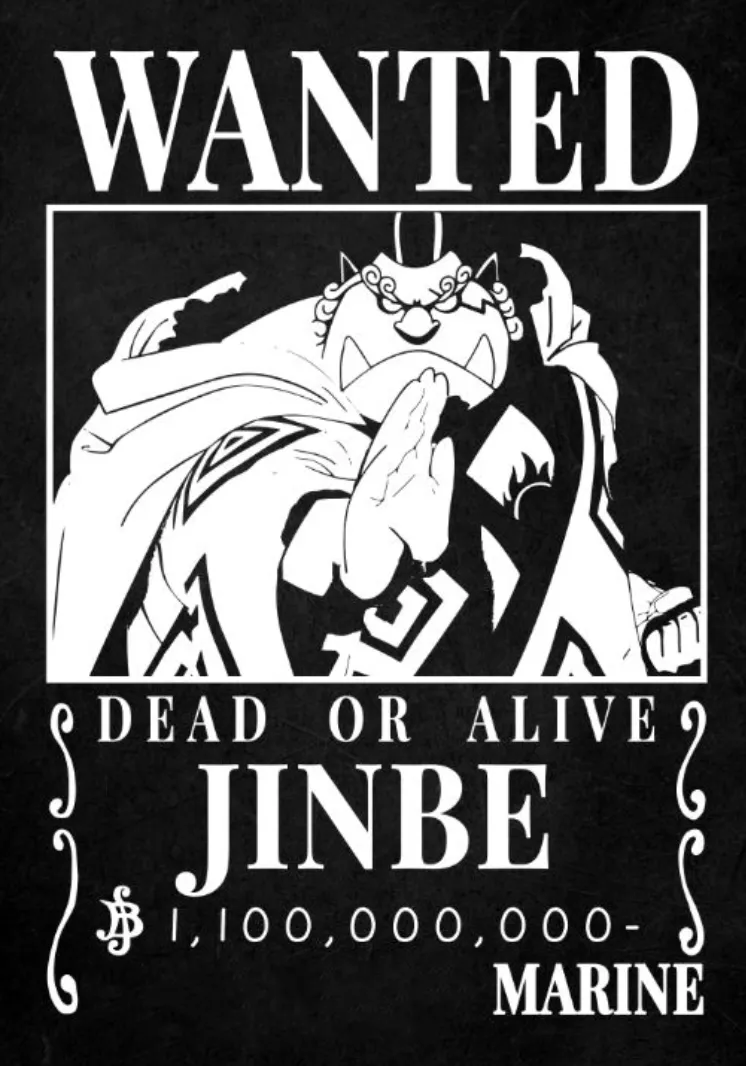 One Piece / Jinbe Wanted Poster / 2d art by 3D Prints This Week ...