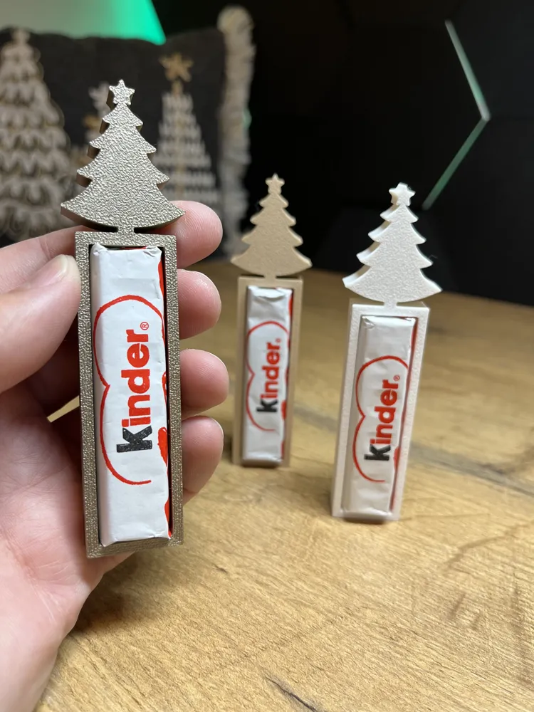 Kinder Chocolate Christmas Tree Holder - Free 3D Print Model - MakerWorld