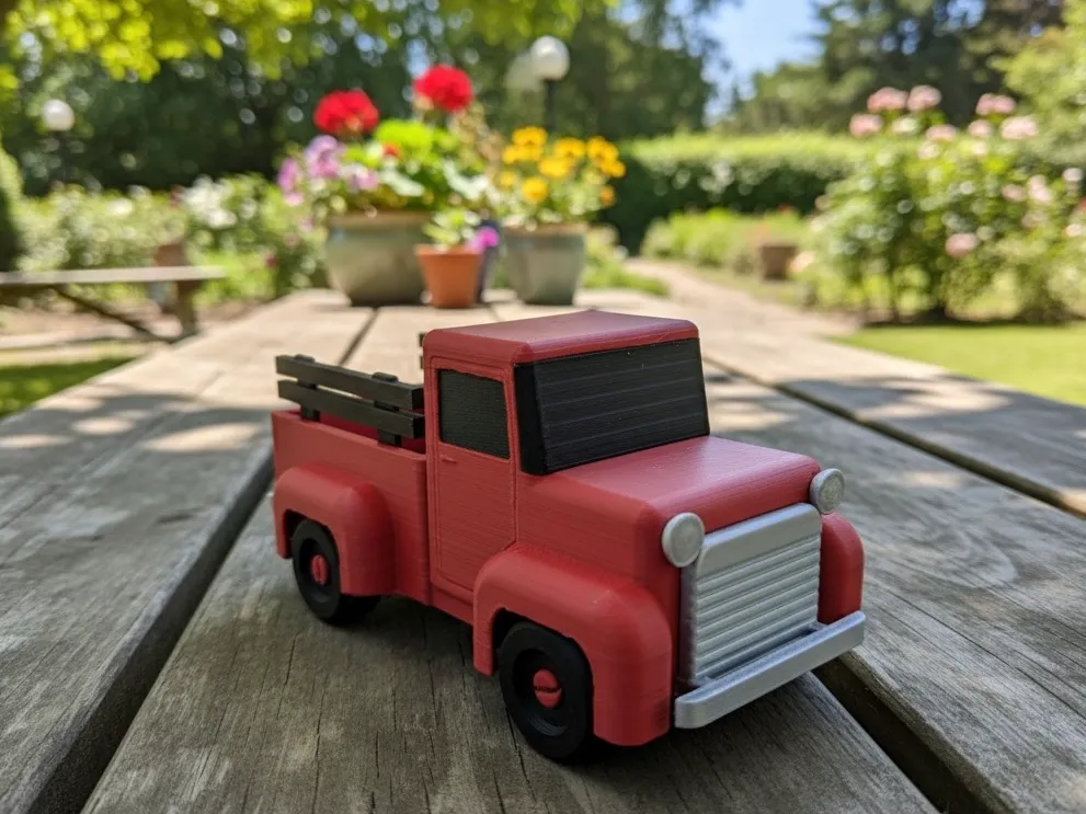 Little Red Truck 2.0 - Free 3D Print Model - MakerWorld