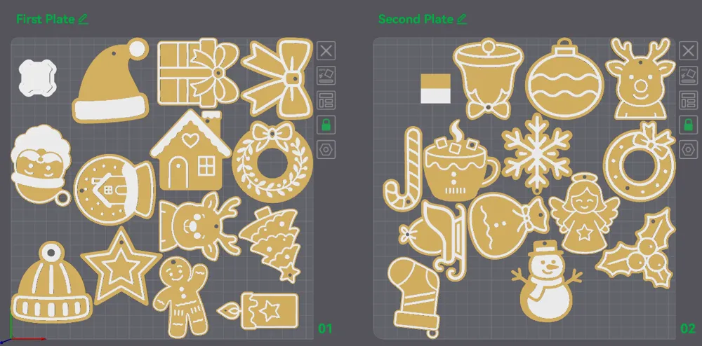 Christmas Cookies Ornaments (26 pcs) - Free 3D Print Model - MakerWorld