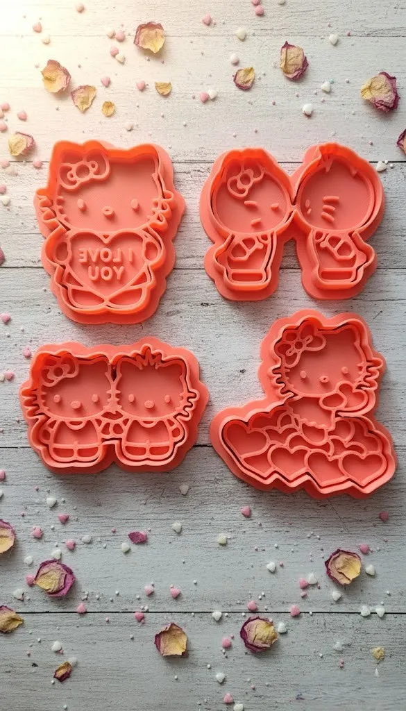 Hello Kitty: Valentine’s Love Cookie Cutter Set - Free 3D Print Model ...