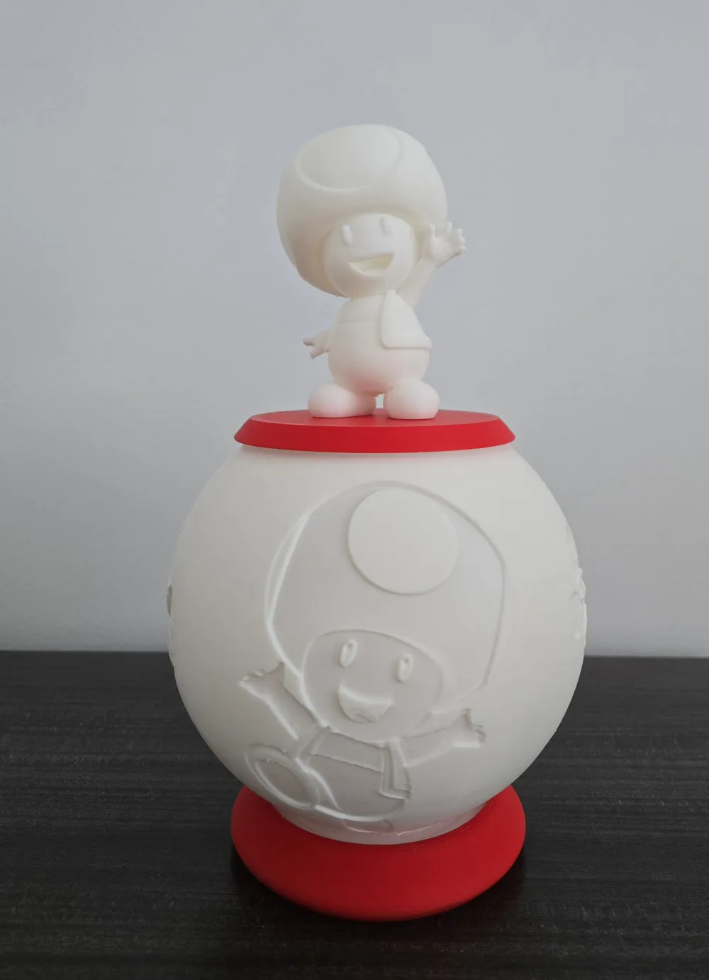 Super Mario Bros Toad Globe Lamp - Toad Lithophane - Free 3D Print ...