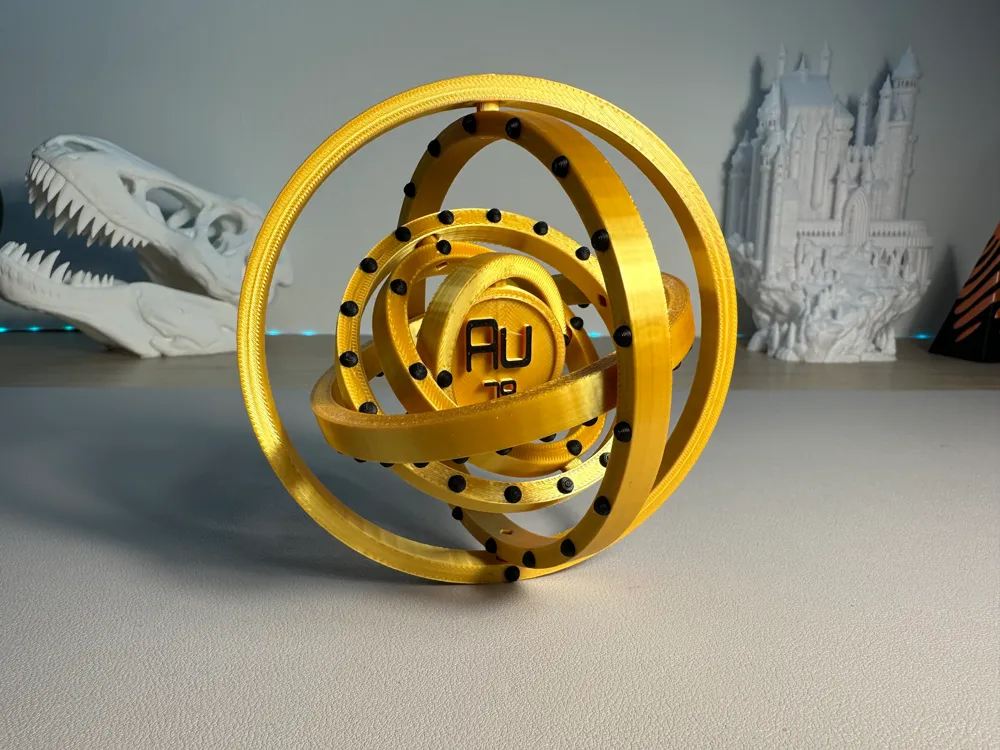 Gold Atom - Au Remixed by gabriele_ristallo - MakerWorld