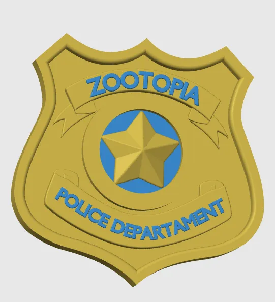 ZOOTOPIA POLICE BADGE - Free 3D Print Model - MakerWorld