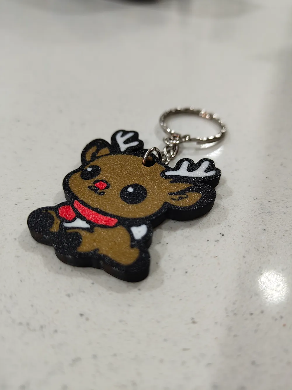 Chibi Reindeer keyring by keithcroston - MakerWorld