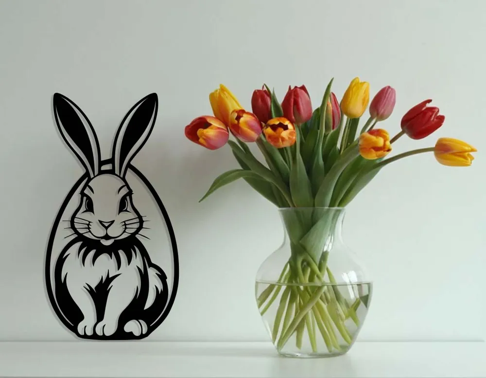 Easter Bunny 2D Art by David - MakerWorld