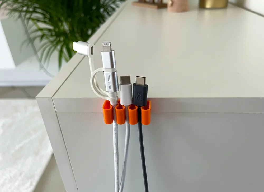 Cable Holder with 3 cable slots - Free 3D Print Model - MakerWorld