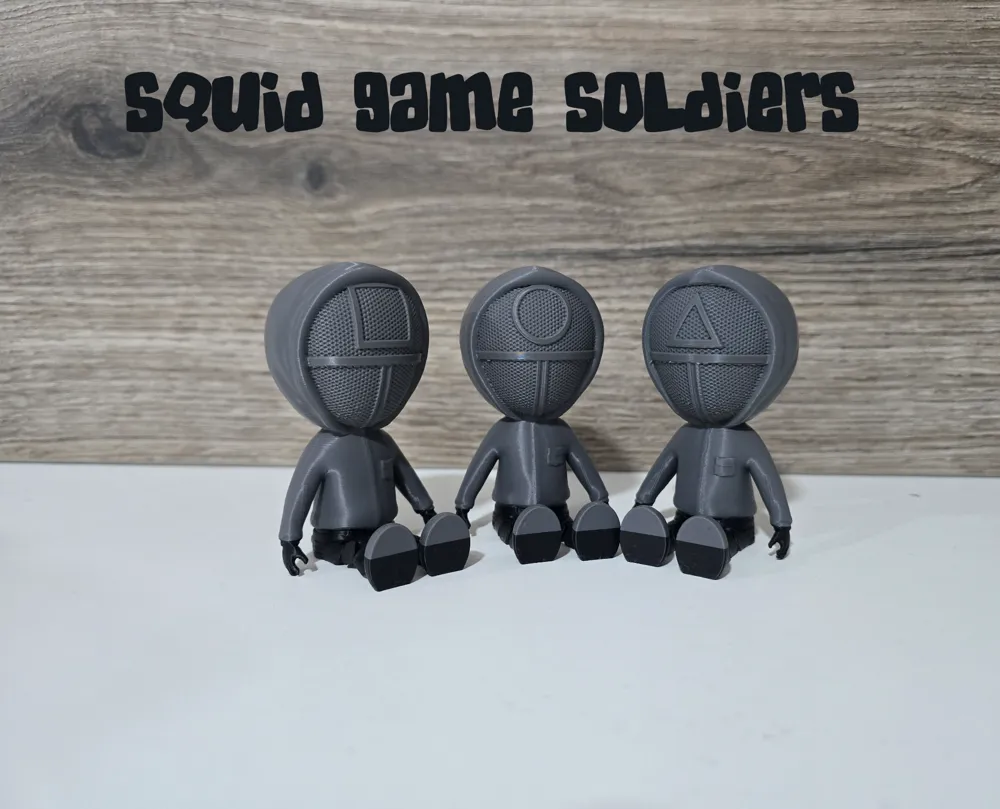 TRIANGLE Squid Game soldier - Articulated by 3Devil - MakerWorld