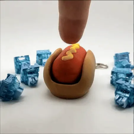 Hot Diggity Dog Clicker & Chaveiro - Modelo gratuito para impressão 3D ...