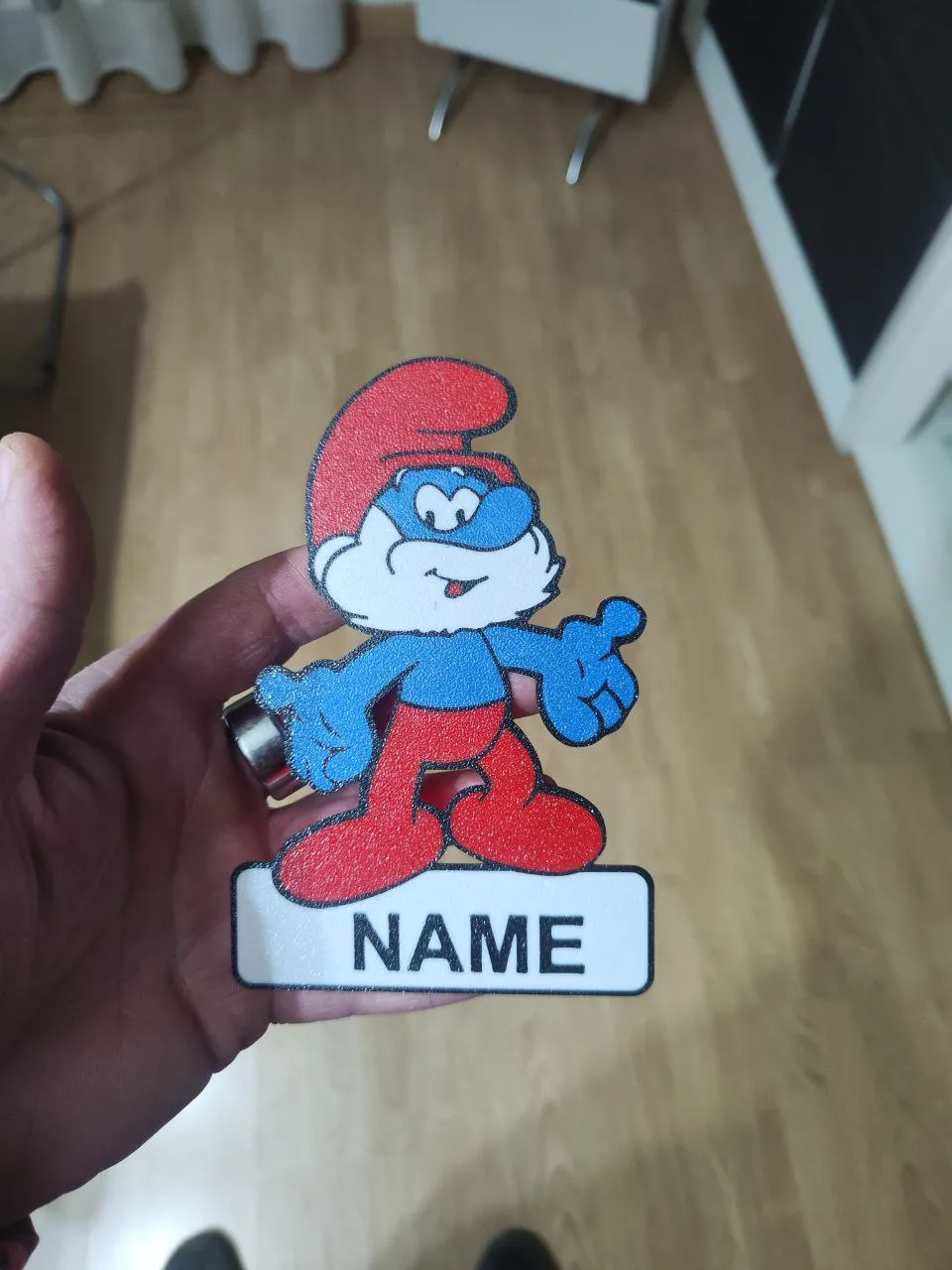 Papa Smurf—Your Name by ISMAPP MakerWorld: Download Free 3D Models