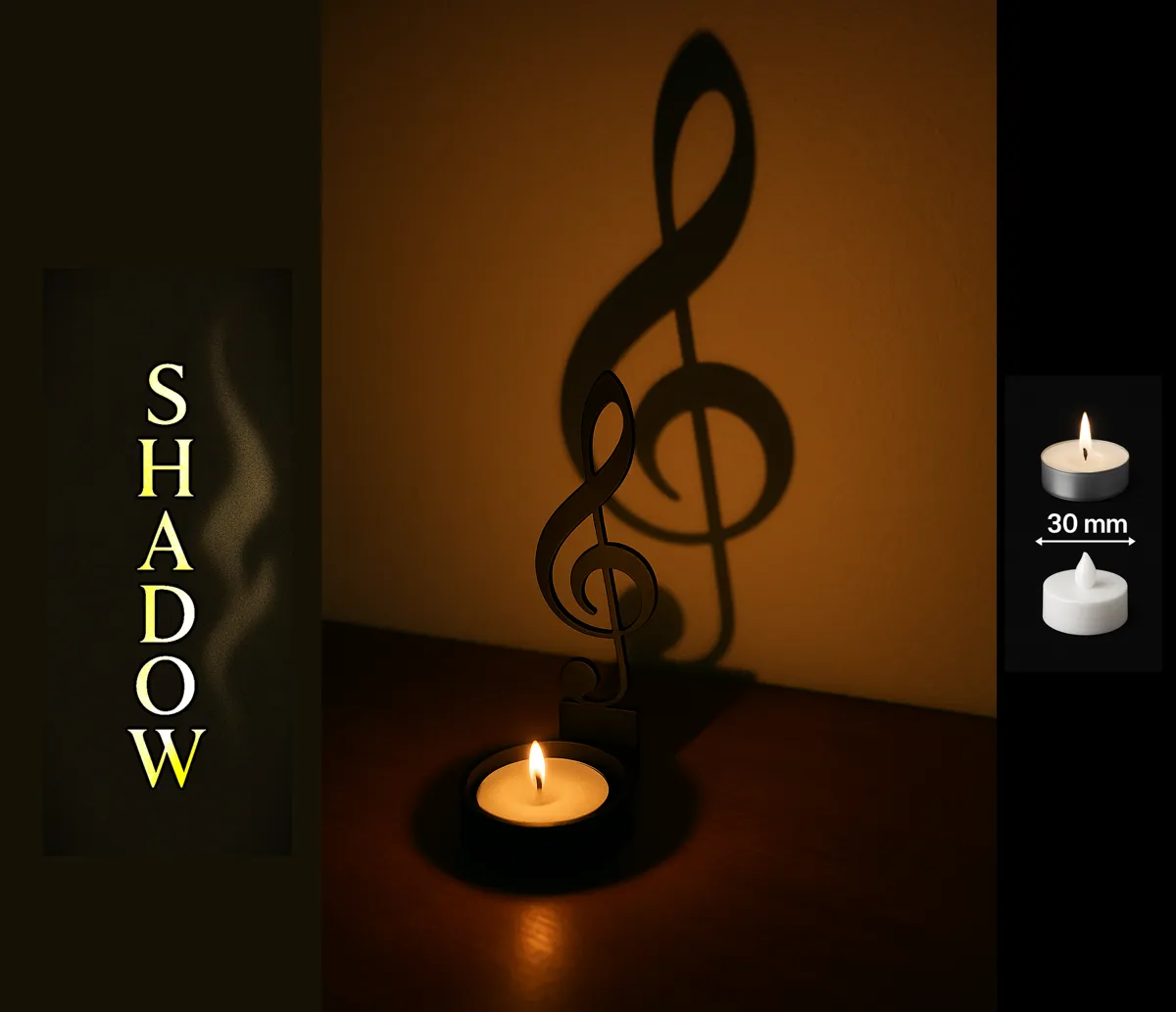 Shadow Art - Music - Free 3D Print Model - MakerWorld
