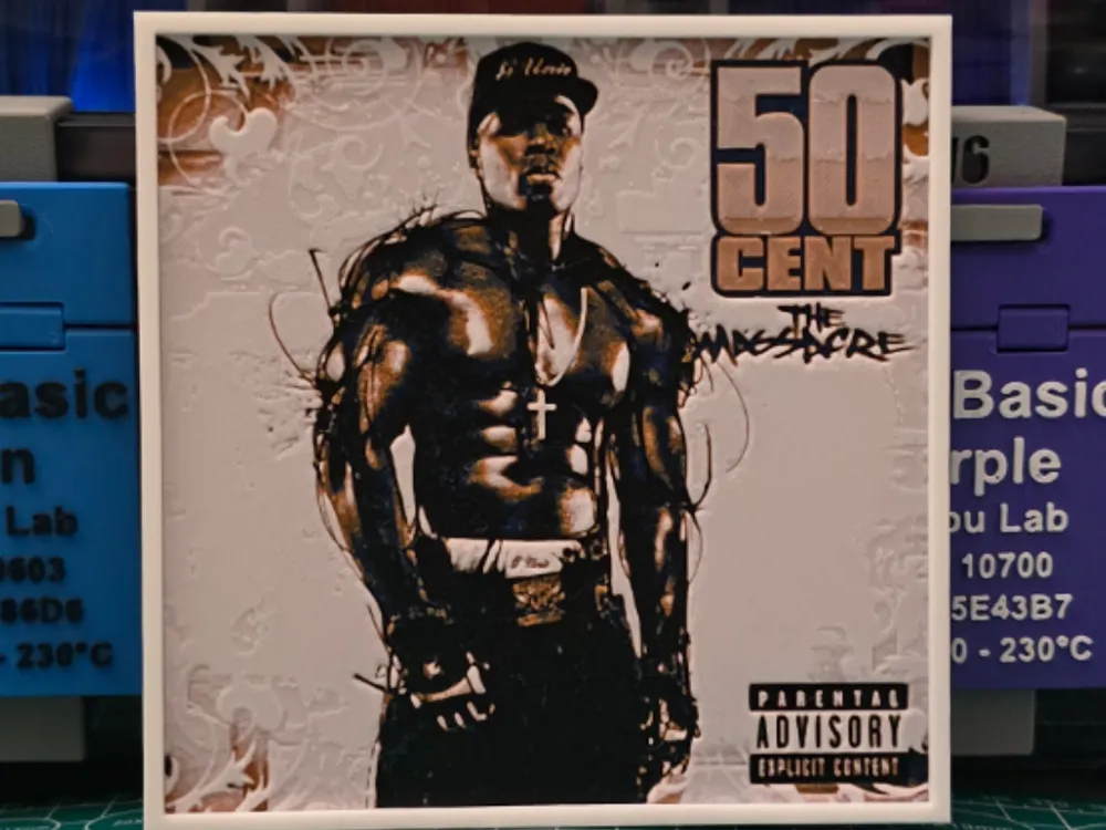 50 Cent "The Massacre" Album - Hueforge Art by Lumpy3D - MakerWorld