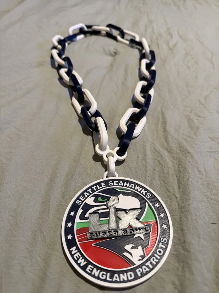Super Bowl LX Coaster Magnet Necklace - Free 3D Print Model - MakerWorld