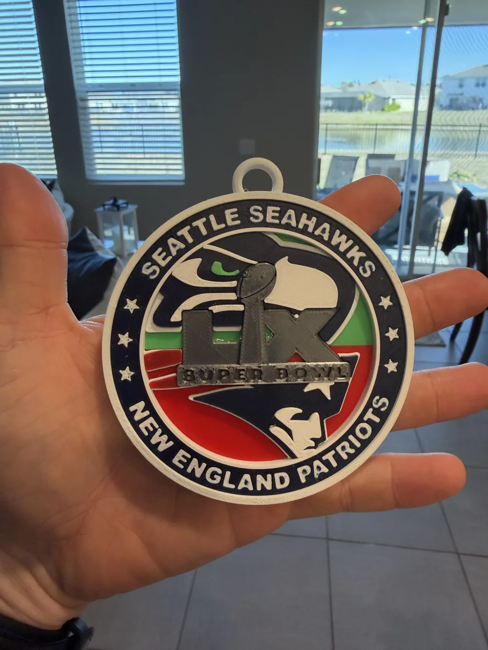 Super Bowl LX Coaster Magnet Necklace - Free 3D Print Model - MakerWorld