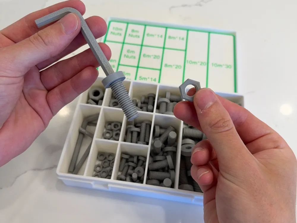 Box of Bolts, Nuts & Allen Keys by charlie designs MakerWorld: Download ...