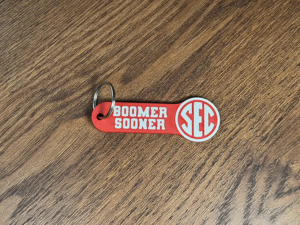 Oklahoma Sooners SEC Football Keychain by dcv designs - MakerWorld