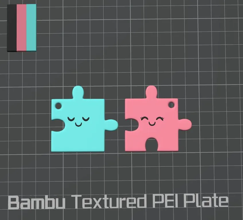 Couple's Puzzle Keychain Pieces by Candil Deco 3D MakerWorld: Download ...