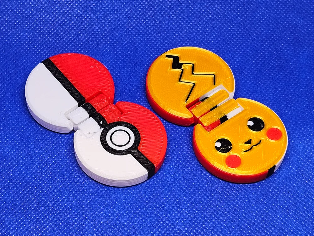 Slip and Slide Fidget Pokemon Pokeball Pikachu - Free 3D Print Model ...