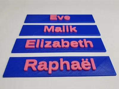 Nameplate by Makkuro MakerWorld: Download Free 3D Models