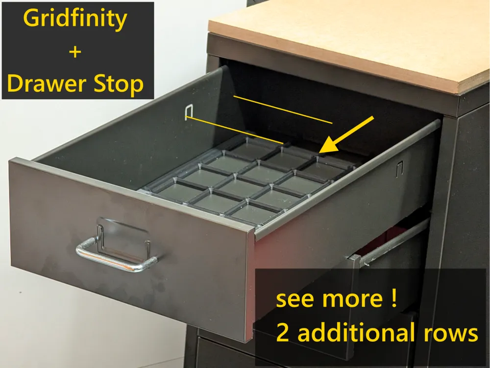 Ikea Helmer - Gridfinity + extended drawer stop - Free 3D Print Model ...