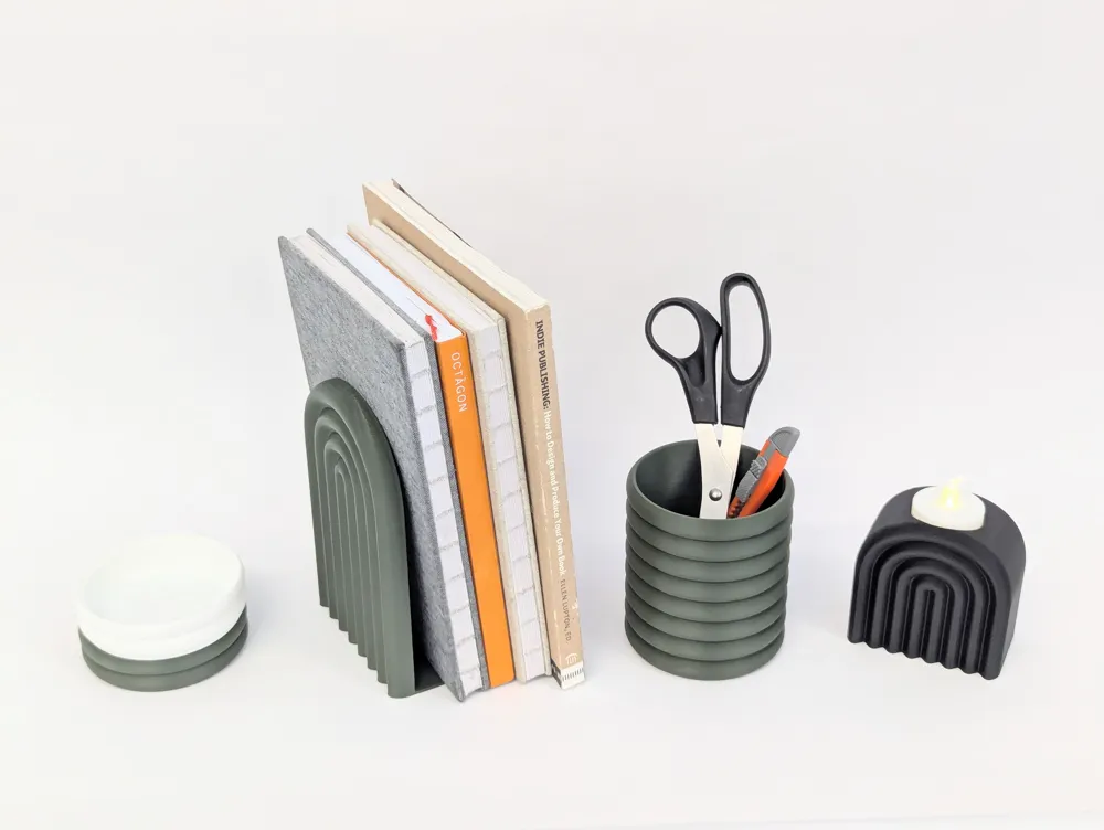 Modern Arch Bookend by Loform Studio MakerWorld: Download Free 3D Models