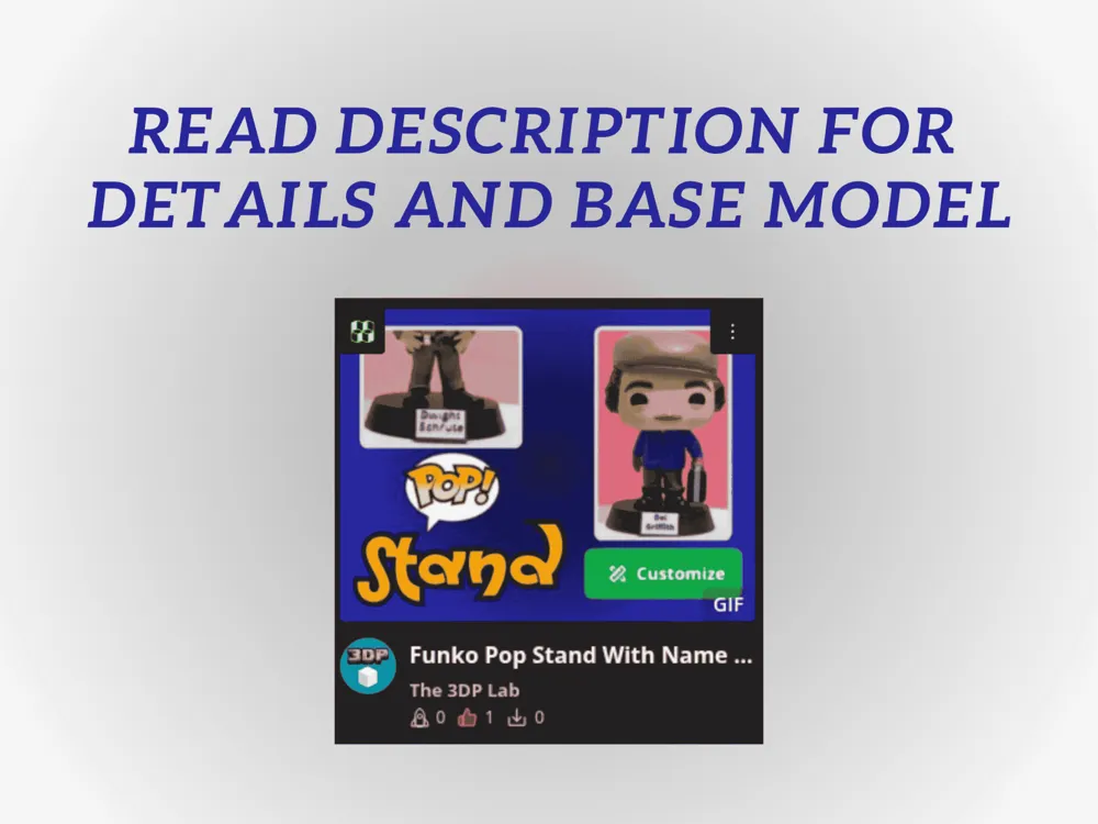 Customizable Name Plate for Funko Pop Stand - Free 3D Print Model ...