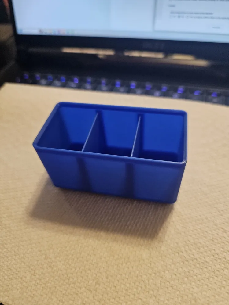 Gridfinity Bin 1X2 6U 3 Slot by Sgt Resistor MakerWorld: Download Free ...