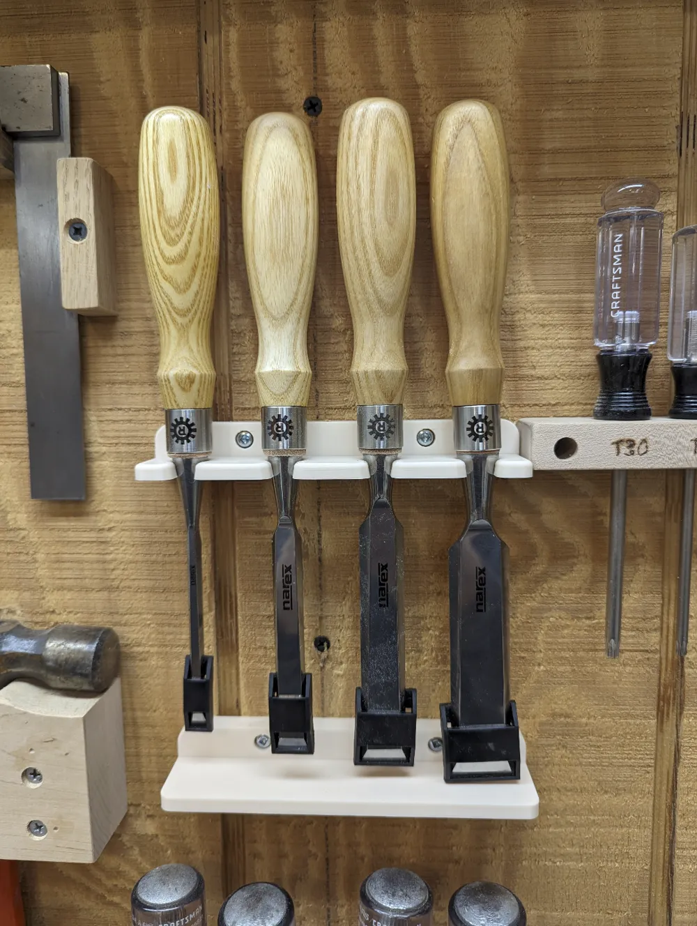 Wall holder for Narex Richter chisels set of 4 by sprior - MakerWorld