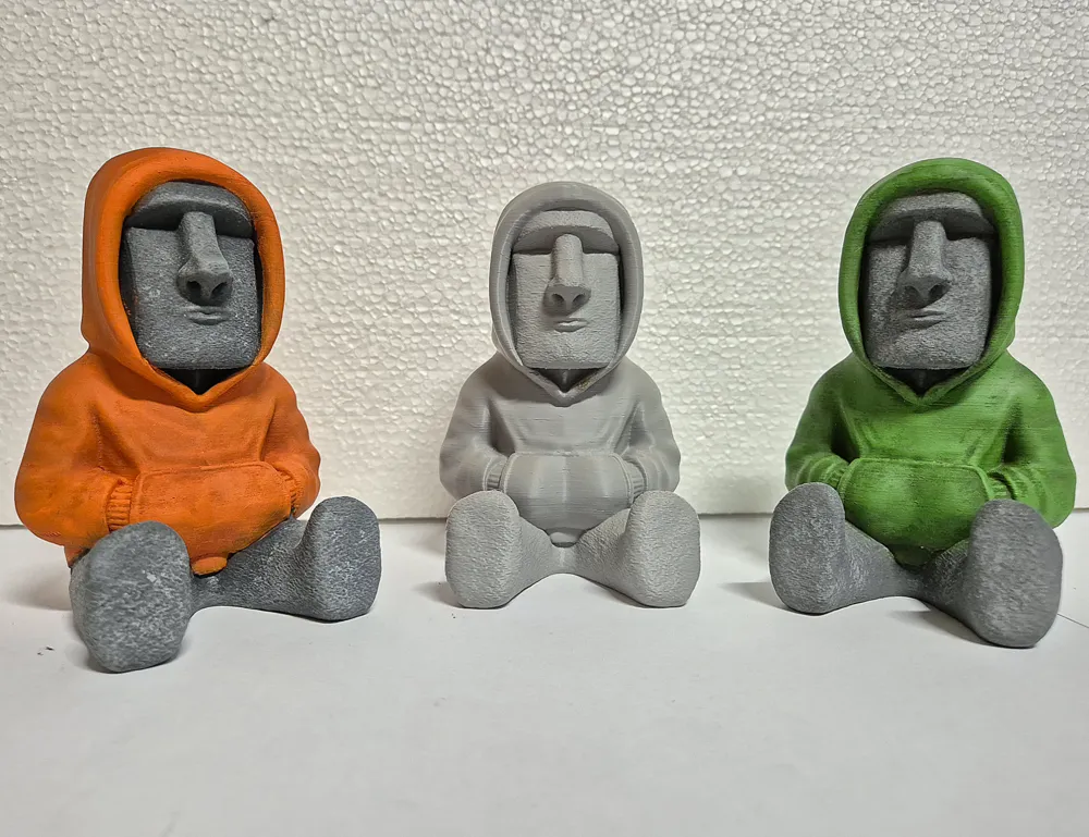 Moai in Hoodie 2 by ONI.FORGE MakerWorld: Download Free 3D Models