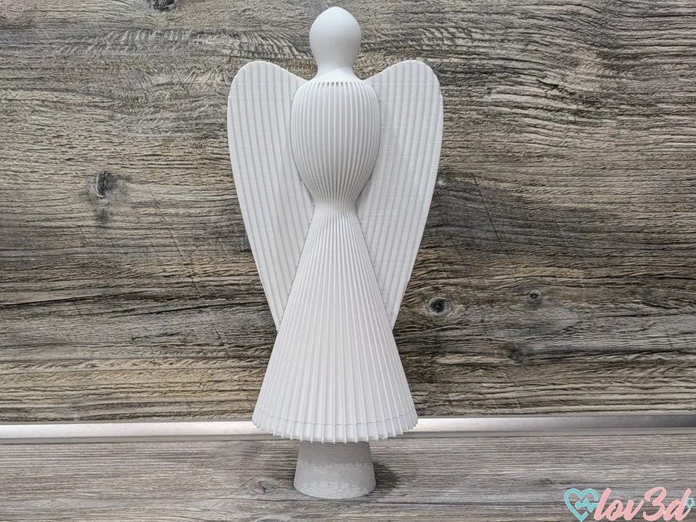 Elegant Fluted Angel Christmas Tree Topper - Free 3D Print Model ...