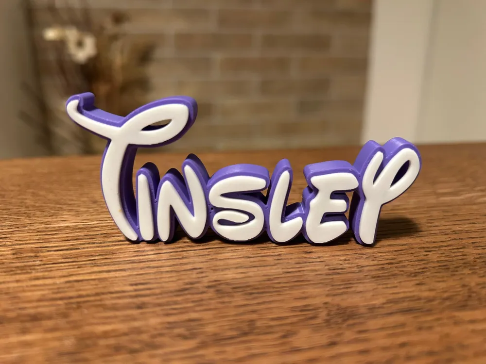 Tinsley Name Disney Sign - Free 3D Print Model - MakerWorld