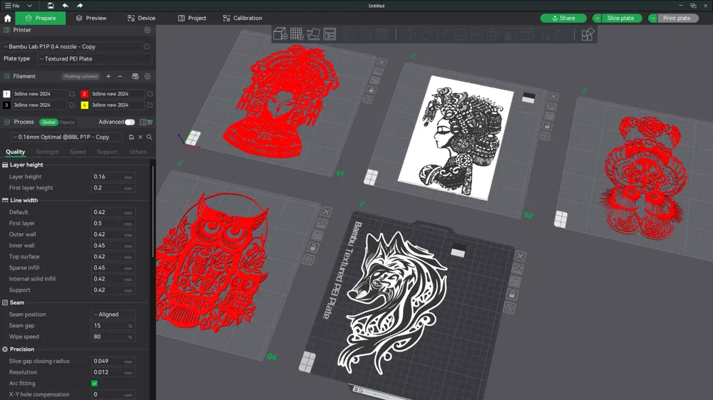 Paper cutting designs by Xasmukarman - MakerWorld