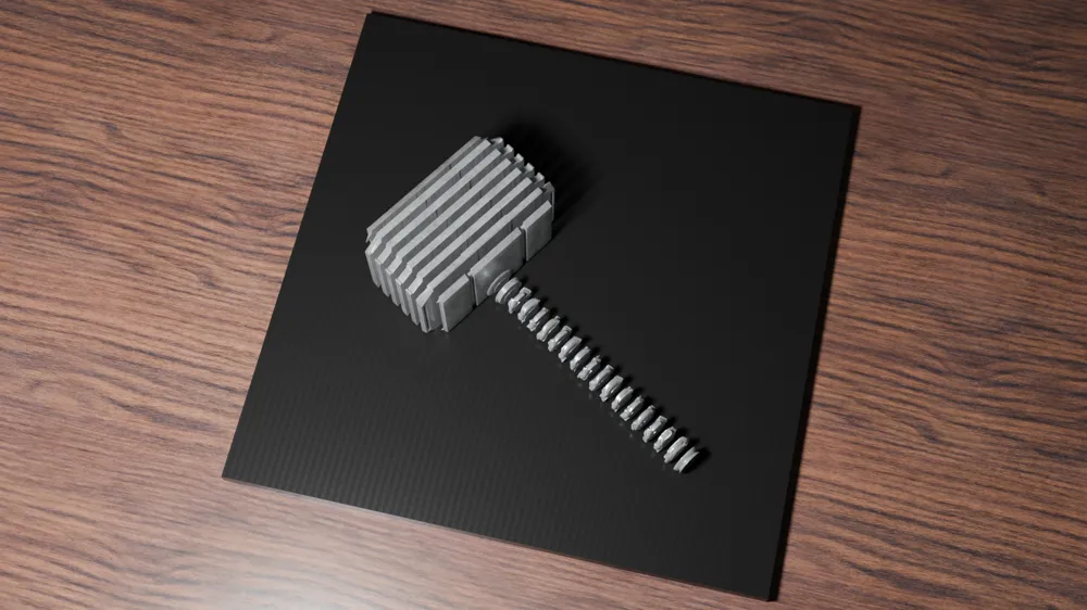 Thor Hammer Layered Wall Art by Void_rabbit MakerWorld: Download Free ...