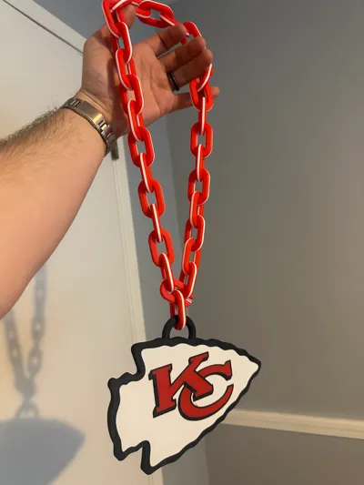 Kansas City Cheifs Pendant and Chain by VertiGoatVision - MakerWorld