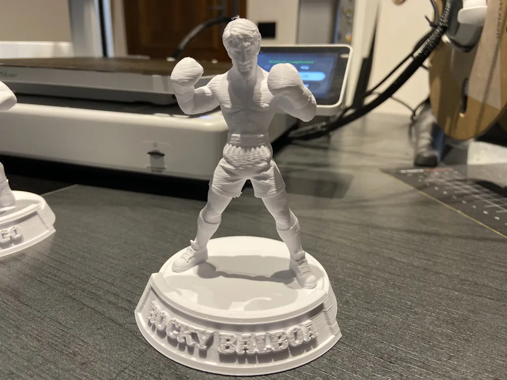 Rocky Balboa Mini Statue - Free 3D Print Model - MakerWorld