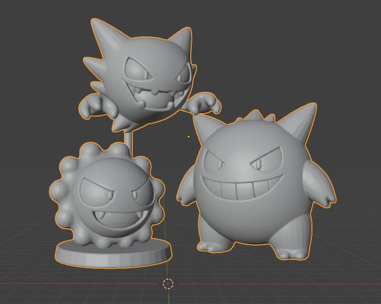 Gastly, haunter, gengar - Free 3D Print Model - MakerWorld
