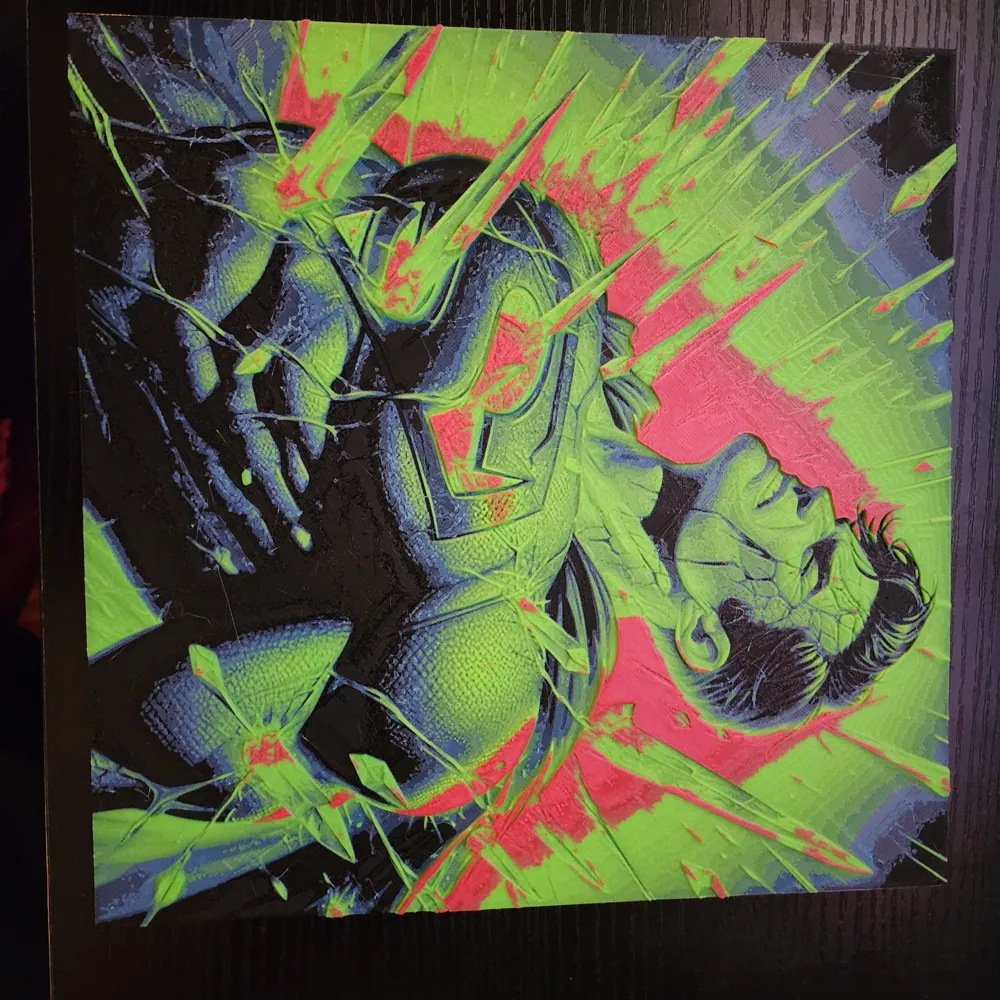 Superman Vs Kryptonite Hueforge by TCS ThreeD - MakerWorld