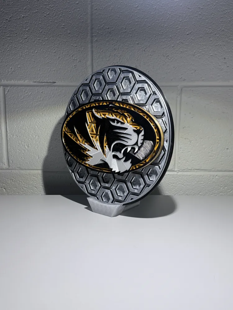Mizzou Tigers Dimensional Mosaic - Free 3D Print Model - MakerWorld