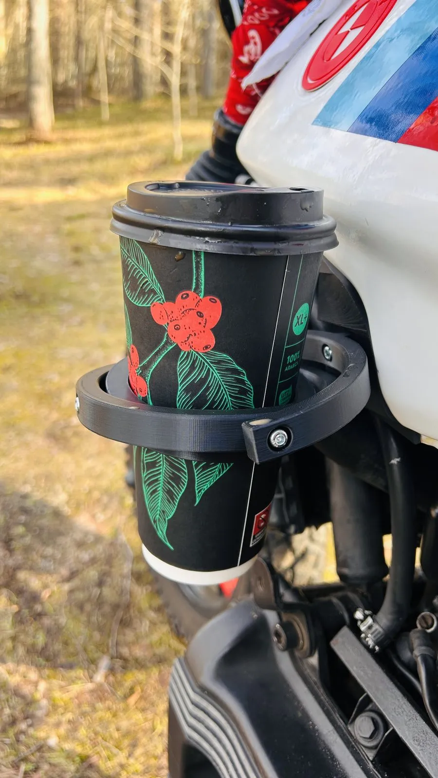 Self stabilizing coffee holder for your motorcycle - Free 3D Print ...
