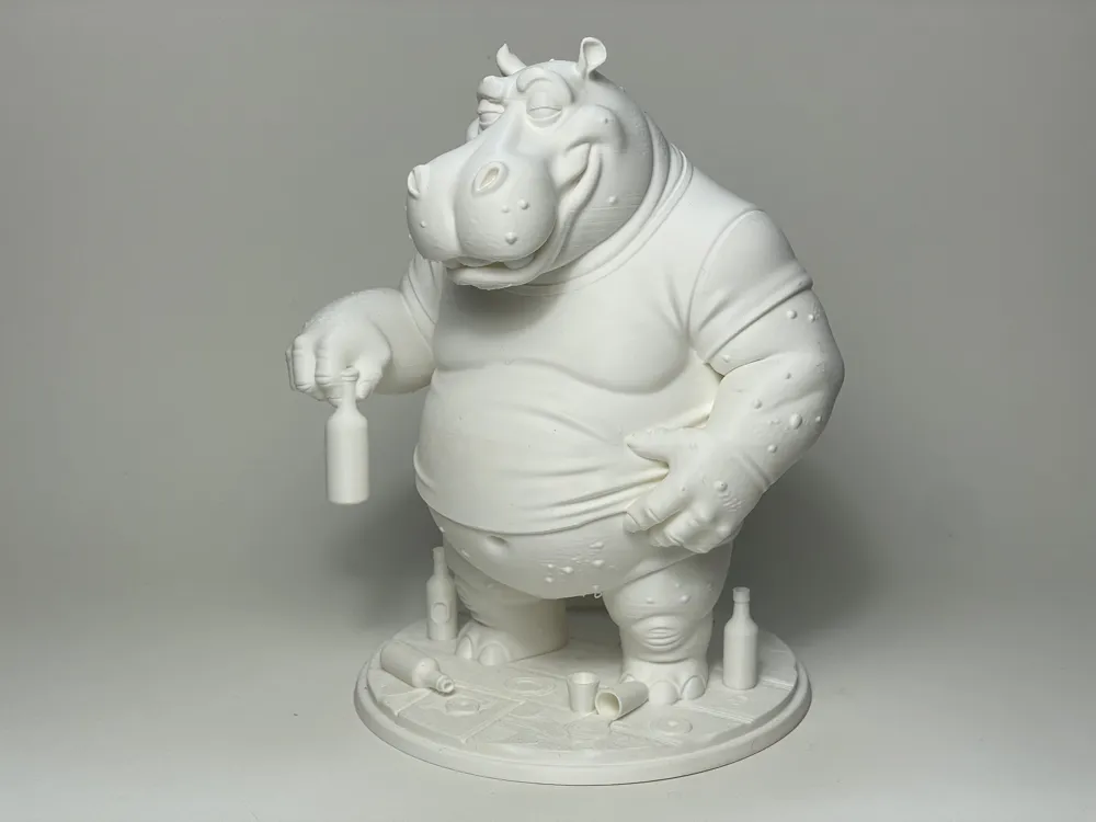 Hedonistic Hippo - Free 3D Print Model - MakerWorld