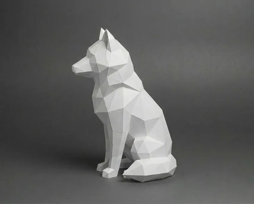 Poly-Wolf：凶猛、可爱 & 几何 - 免费 3D 打印模型 - MakerWorld