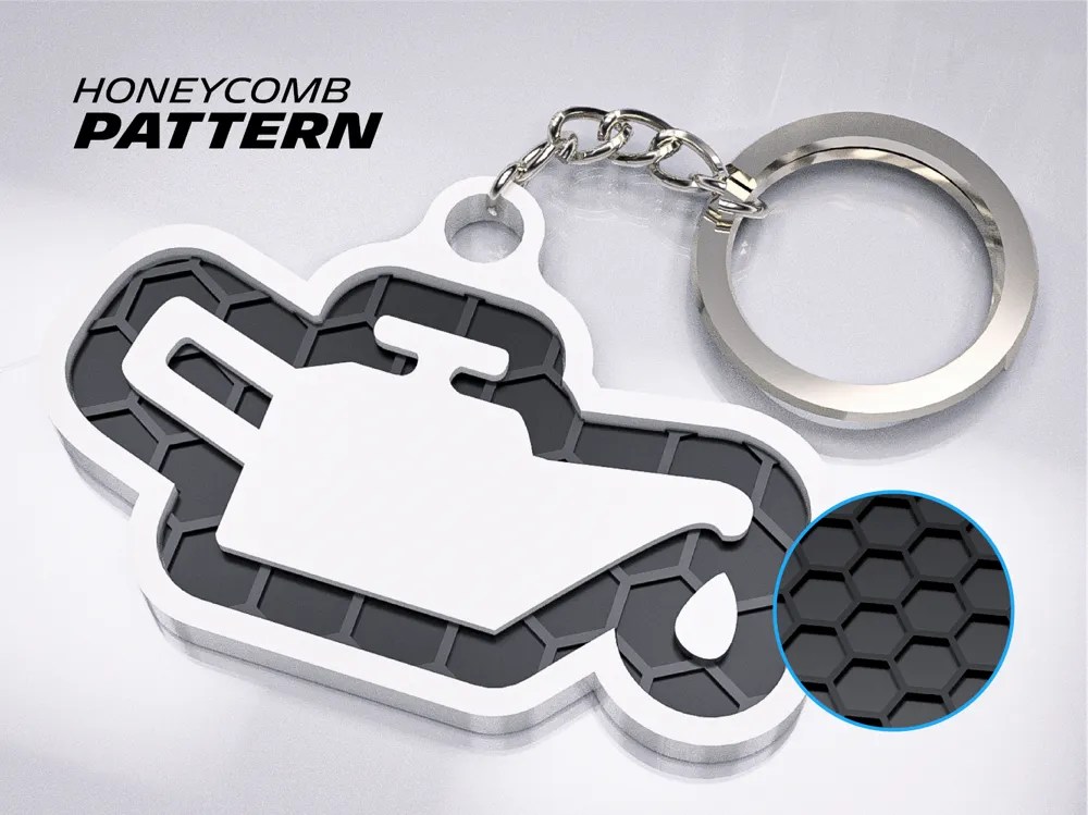 Engine Oil Dashboard Icon Keychain - Free 3D Print Model - MakerWorld