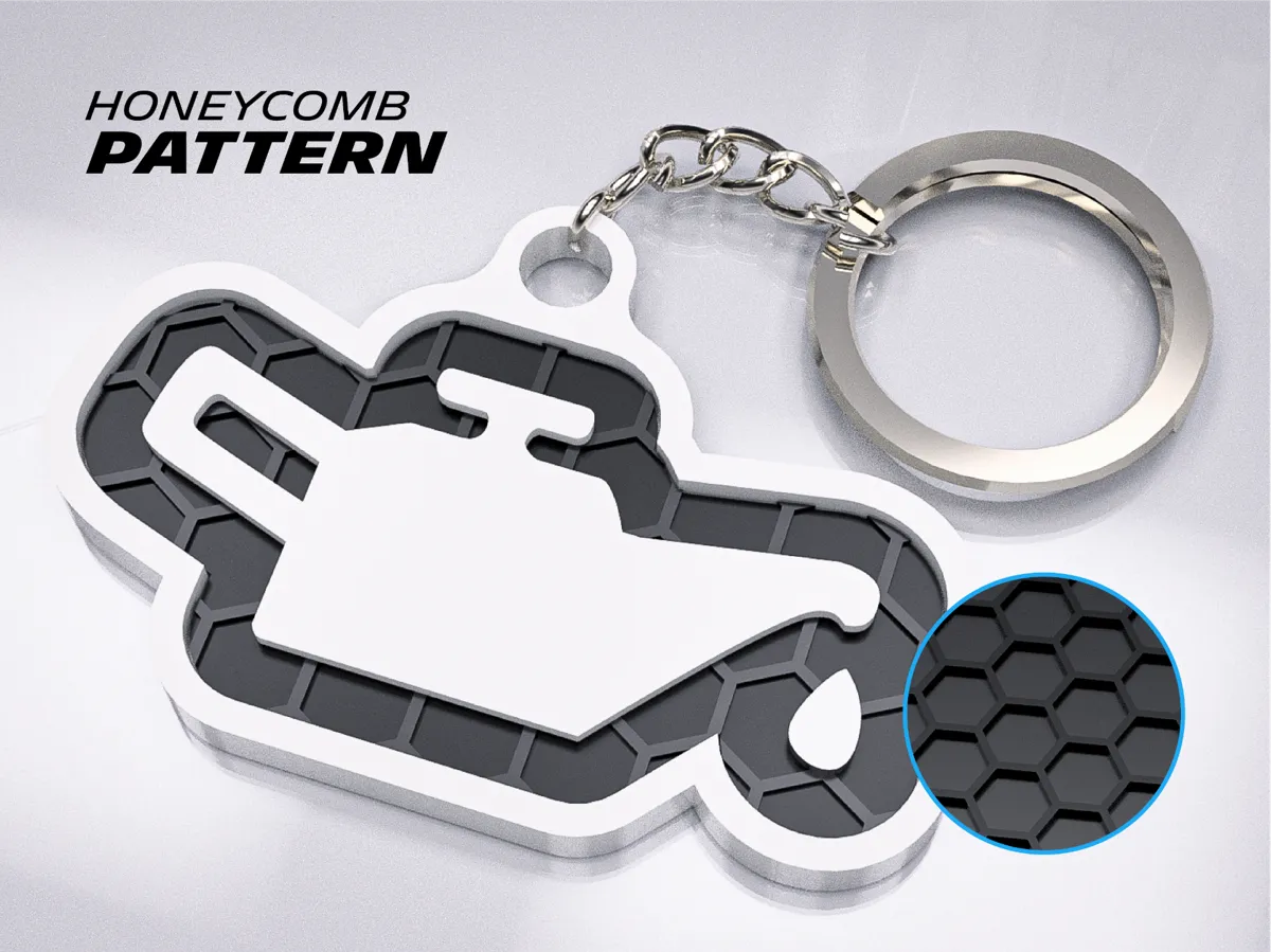 Engine Oil Dashboard Icon Keychain - Free 3D Print Model - MakerWorld