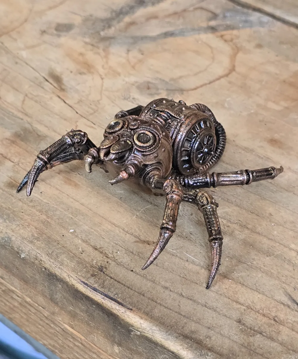 Steampunk Spider Mechanical Elegance in Eight Legs - Free 3D Print ...