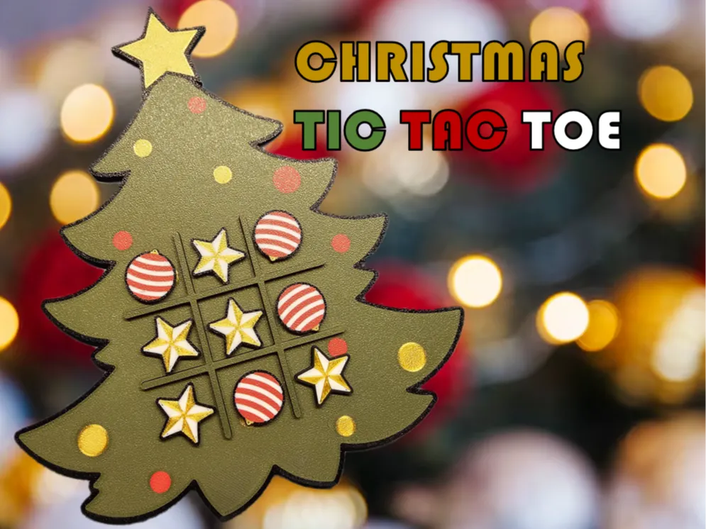 Christmas Tree Tic Tac Toe by EvoMaker MakerWorld: Download Free 3D Models
