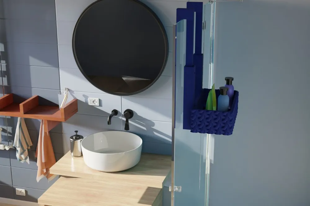 Shower Door Caddy - Free 3D Print Model - MakerWorld