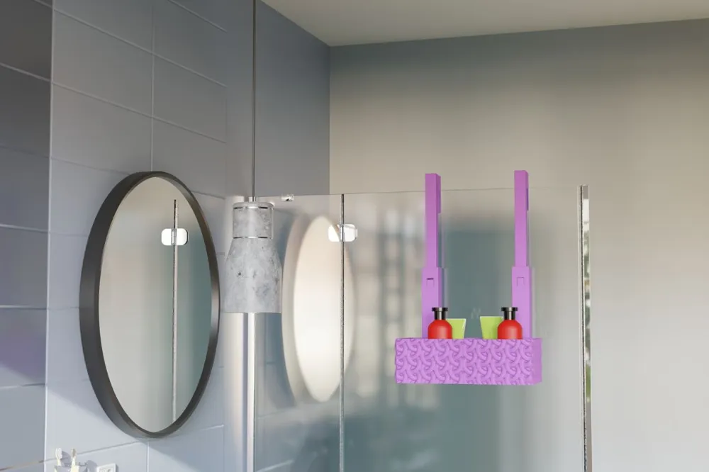 Shower Door Caddy - Free 3D Print Model - MakerWorld