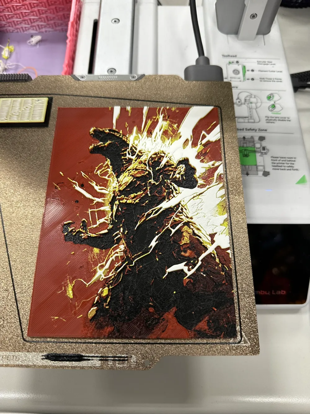 godzilla HueForge by smallfish0314 MakerWorld: Download Free 3D Models